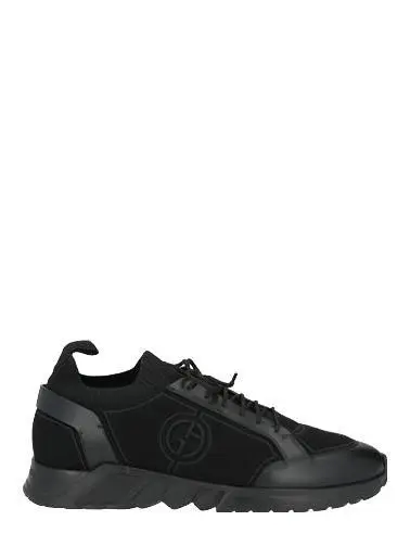 Giorgio Armani Jersey Low-top Sneakers - Black