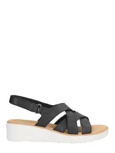 Clarks Textile Fiber Sandals - Black