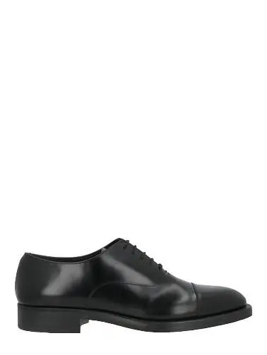 Giorgio Armani Leather Oxford Shoes - Black