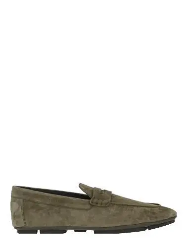 Giorgio Armani Chocolate Leather Penny Loafers - Beige
