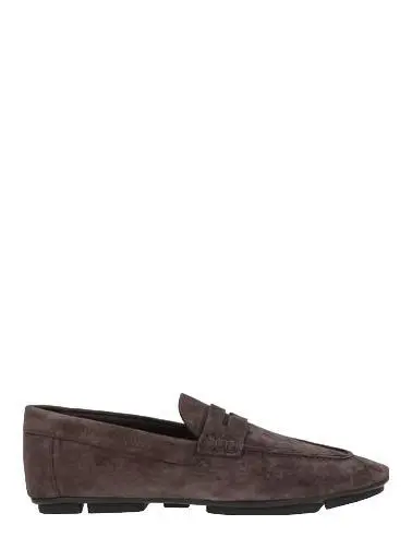Giorgio Armani Chocolate Leather Penny Loafers - Brown
