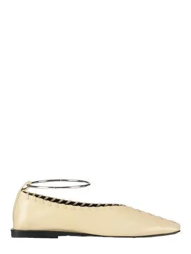 JIL SANDER Ballet Flats In Calfskin - White