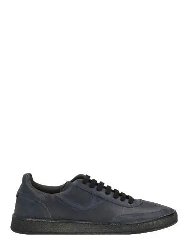 Moma Distressed Leather Low-top Sneakers - Navy