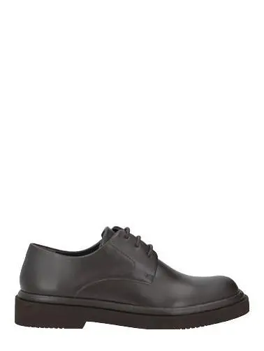 PALOMA BARCELO Chocolate Leather Lace-up Derby Shoes - Brown