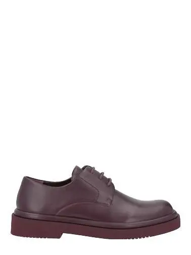 PALOMA BARCELO Chocolate Leather Lace-up Derby Shoes - Purple