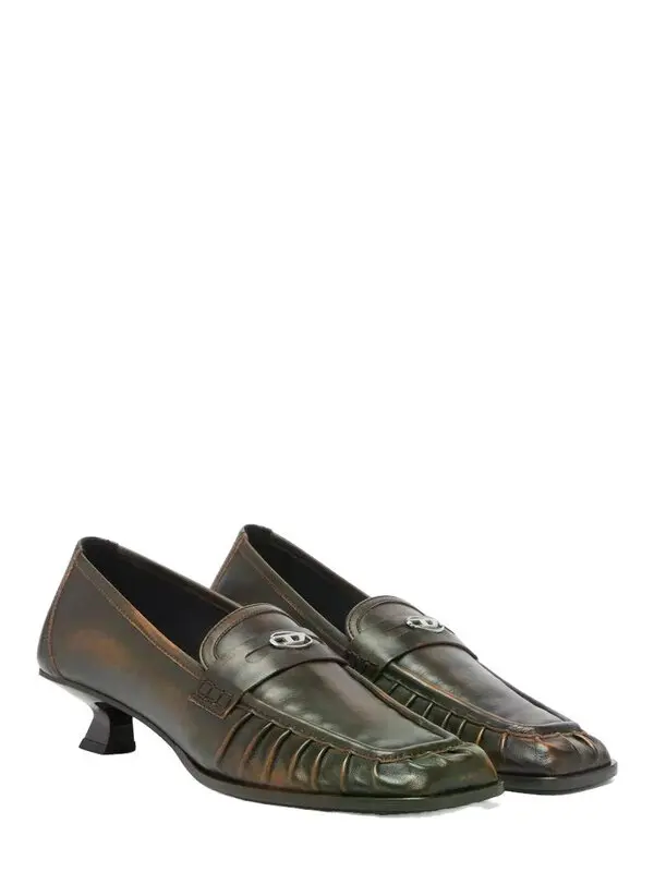DIESEL® Oval D Square-toe Loafers - Brown