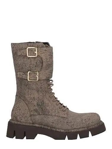 PALOMA BARCELO Two-tone Leather Combat Boots - Grey