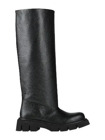 PALOMA BARCELO Leather Chunky Block Heel Boots - Black