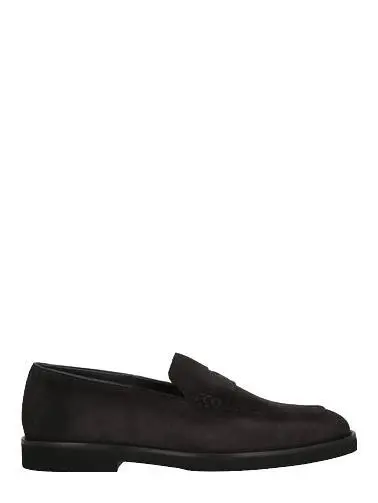 DOUCAL'S Leather Penny Loafers - Black