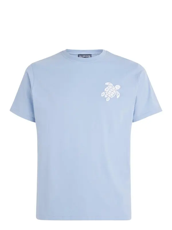 Vilebrequin Organic Cotton Embroidered T-shirt - Blue