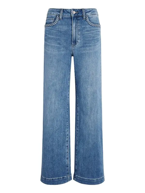 Paige Anessa Wide-leg Jeans - Blue