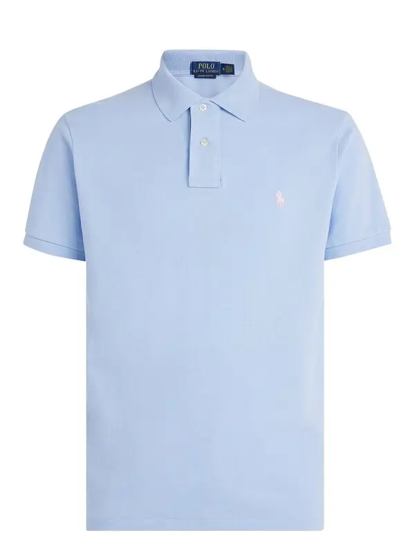 Polo Ralph Lauren Cotton Mesh Custom-fit Polo Shirt - Blue