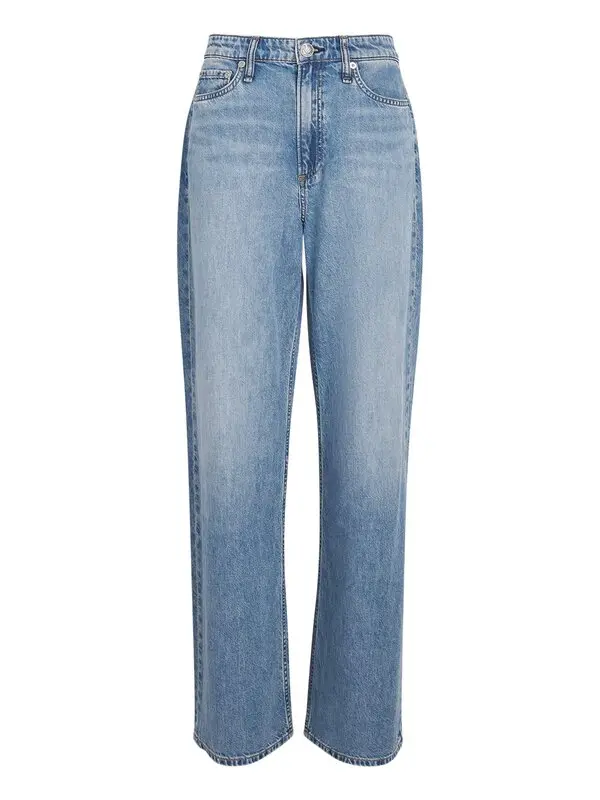 Rag & Bone Logan Mid-rise Wide-leg Jeans - Blue