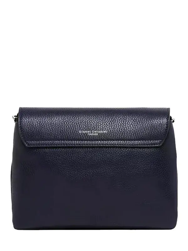 GIANNI CHIARINI Small Pebbled Leather Shoulder Bag - Blue