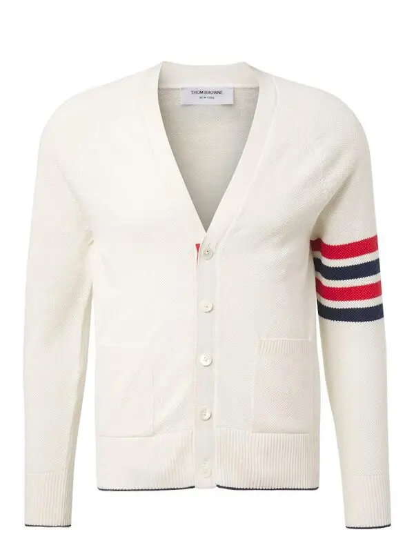 Thom Browne 4-bar Cardigan - White