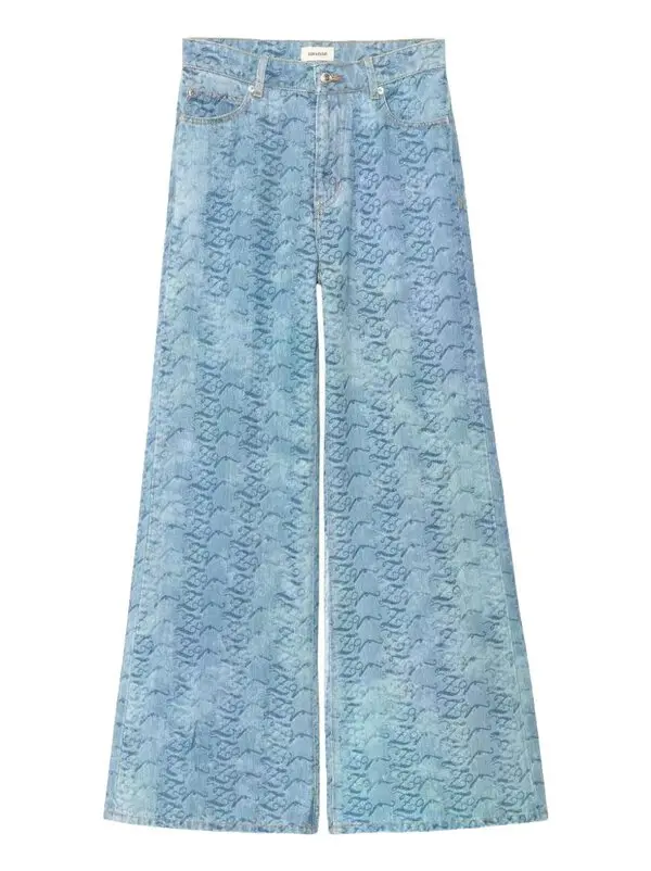 Zadig&Voltaire Eli Zv Monogram Pattern Jeans - Blue