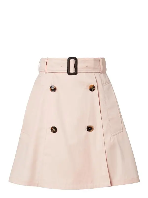 Burberry Josselyn Belted Cotton Miniskirt - Pink