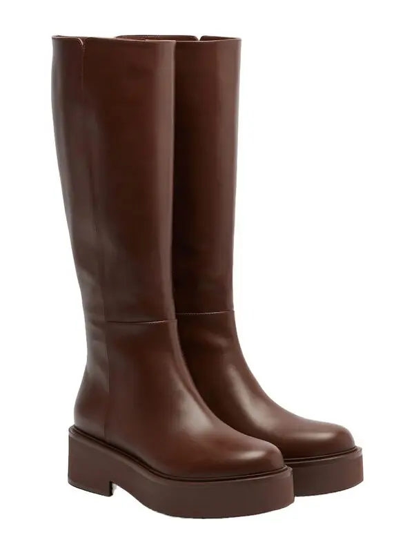 GIANVITO ROSSI Knee-high Platform Boots - Brown