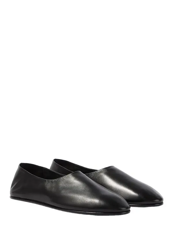 Fear Of God Ballerino Leather Slip-on Shoes - Black