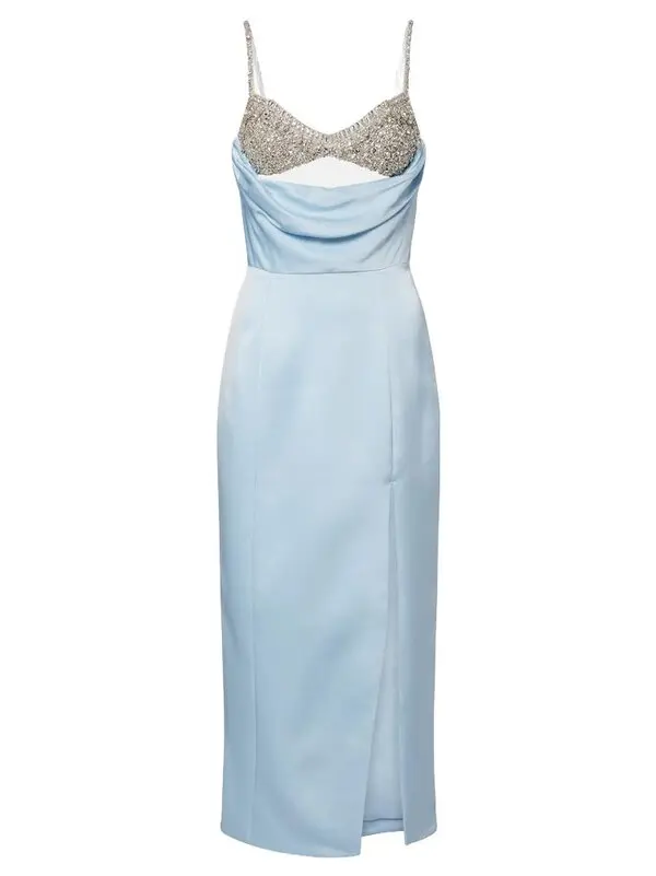 Rachel Gilbert Celestia Embellished Midi Dress - Blue