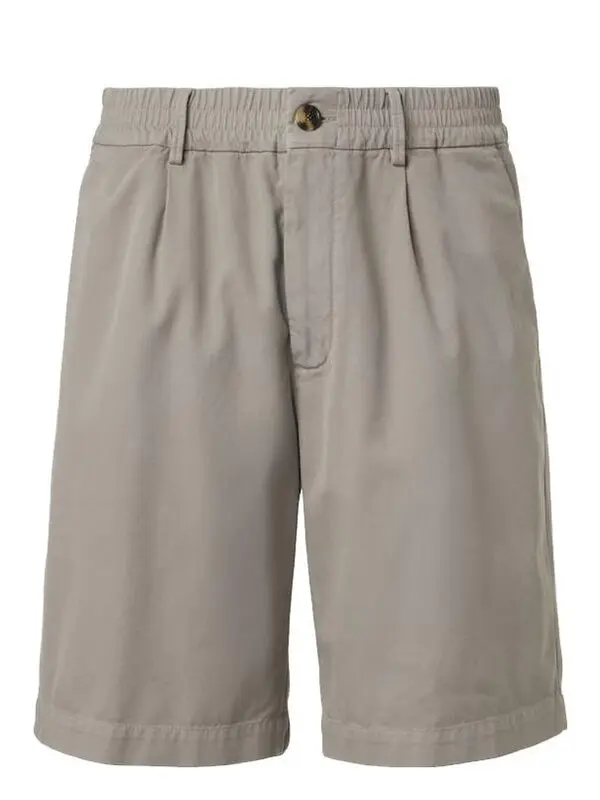 Brunello Cucinelli Cotton Gabardine Bermuda Shorts - Green