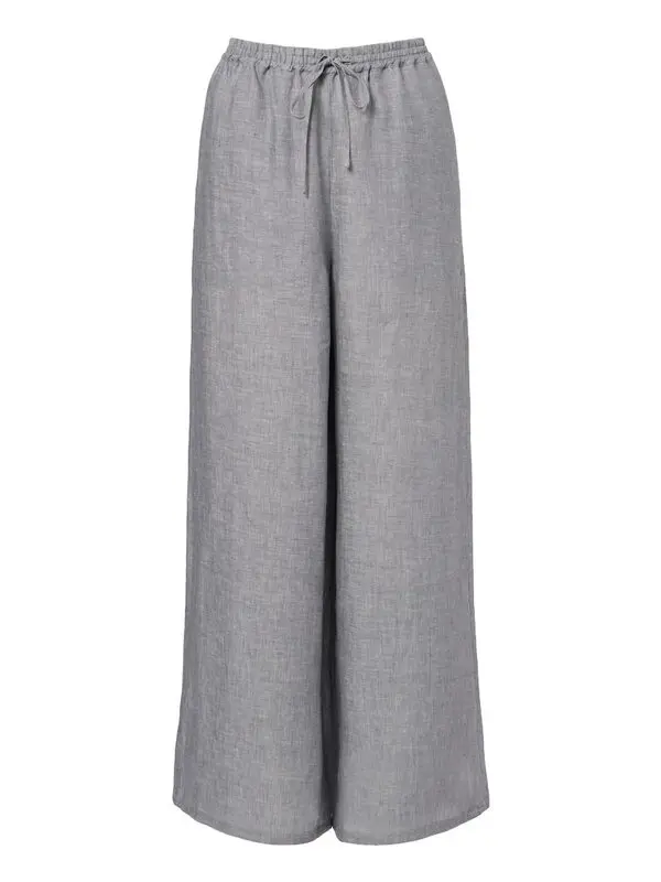 ERES Linen Wide-leg Pants - Grey