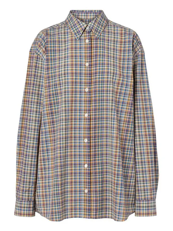 TOTEME Plaid Cotton Poplin Shirt - Multicoloured