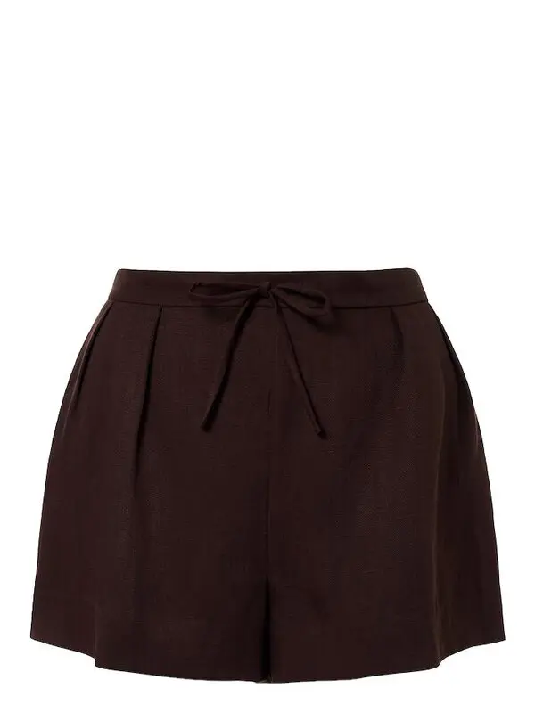 Faithfull The Brand Mesa Linen-blend Shorts - Brown