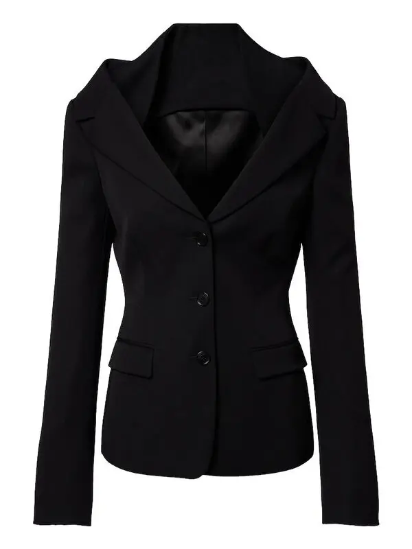 Alexander McQueen Crêpe Blazer - Black
