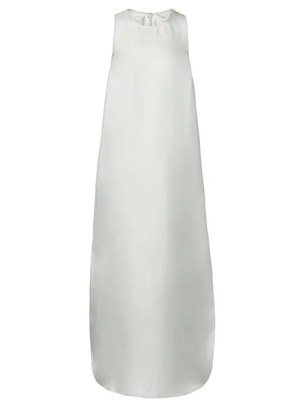 Loulou De Saison Paloma Silk Satin Maxi Dress - Turquoise