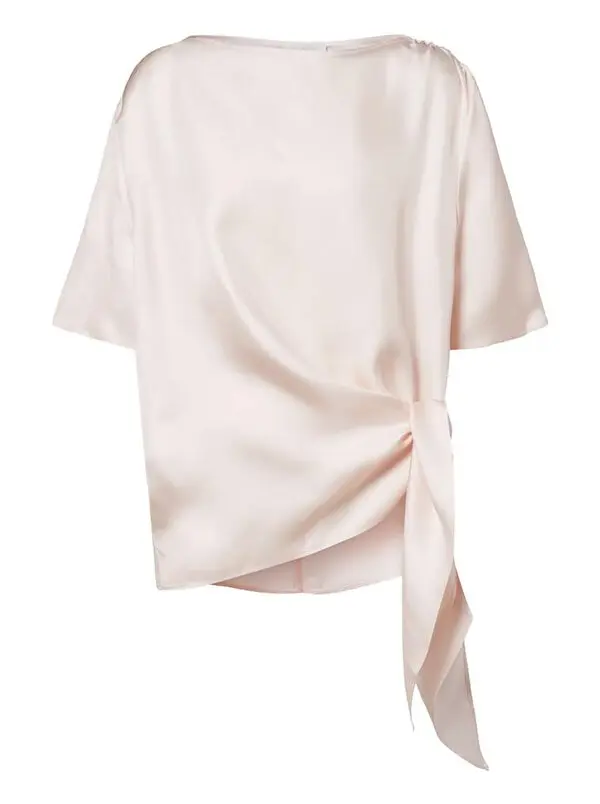 Loulou De Saison Mano Silk Satin Top - Pink
