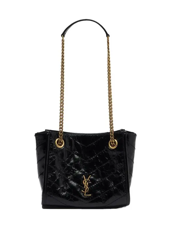Saint Laurent Niki Mini Leather Shoulder Bag - Black