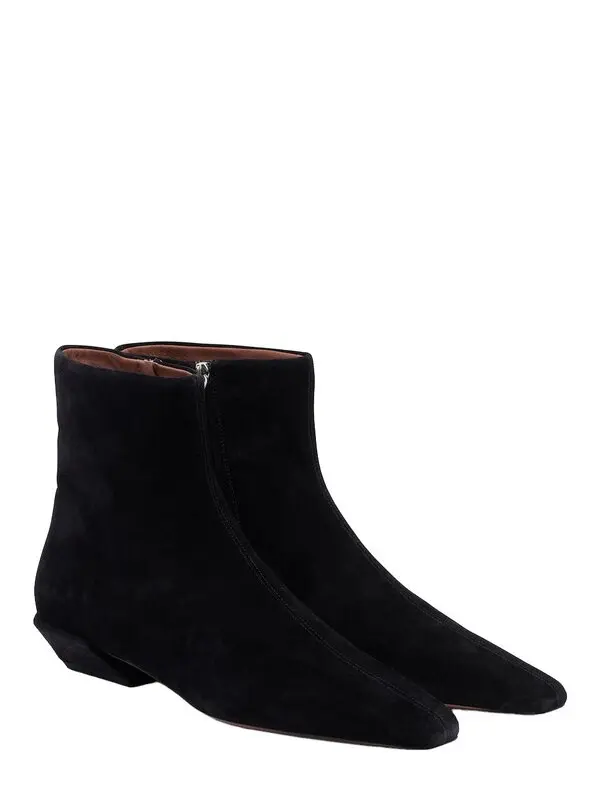 Paris Texas Bettina Suede Ankle Boots - Black