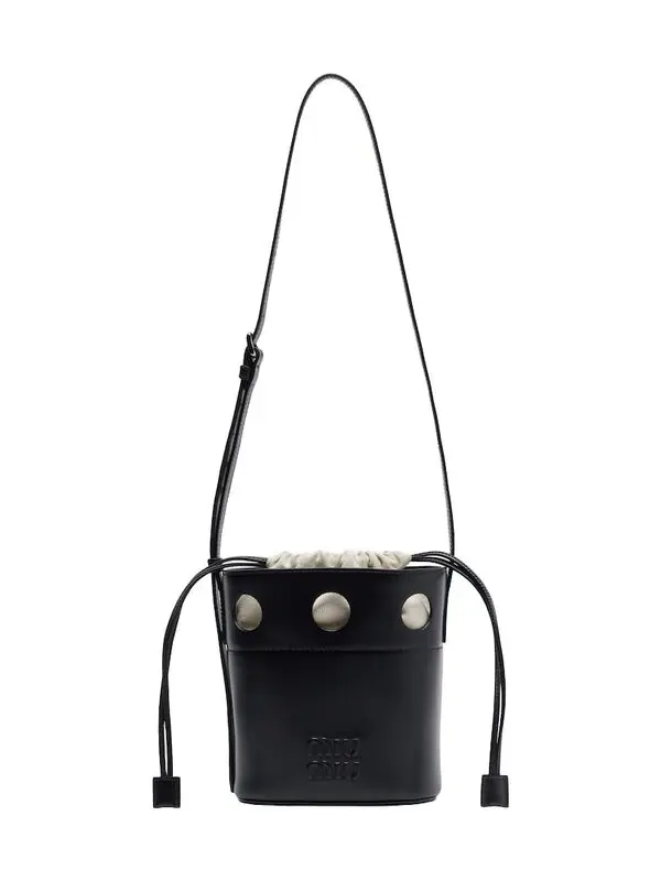 Miu Miu Leather Bucket Bag - Black