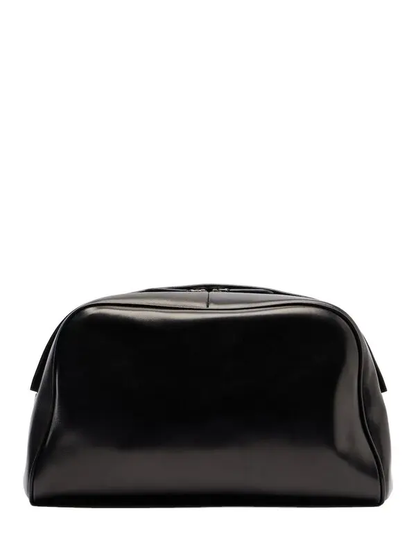 THE ROW Leila Small Leather Clutch - Black