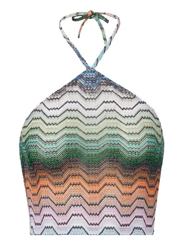 Missoni Lamé Halterneck Top - Multicoloured
