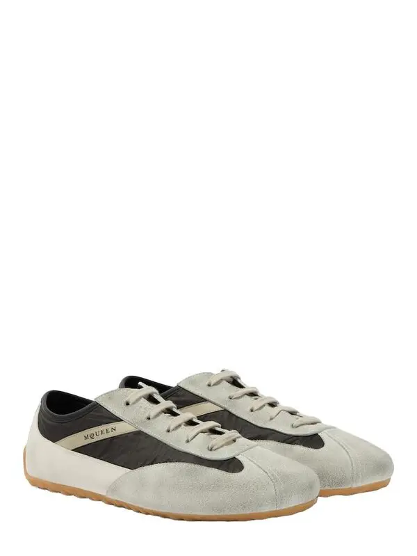 Alexander McQueen Suede-trimmed Sneakers - Grey
