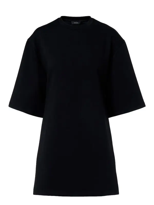 Wardrobe.NYC Open-back Cotton-blend Jersey Minidress - Black