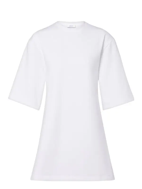 Wardrobe.NYC Open-back Cotton-blend Jersey Minidress - White