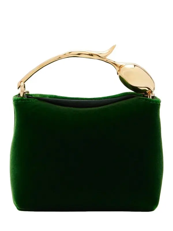 Erdem Bloom Micro Velvet Top-handle Bag - Green