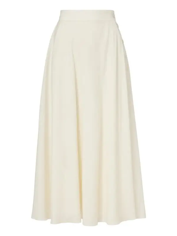 Ralph Lauren Kenzie Wool-blend Midi Skirt - White