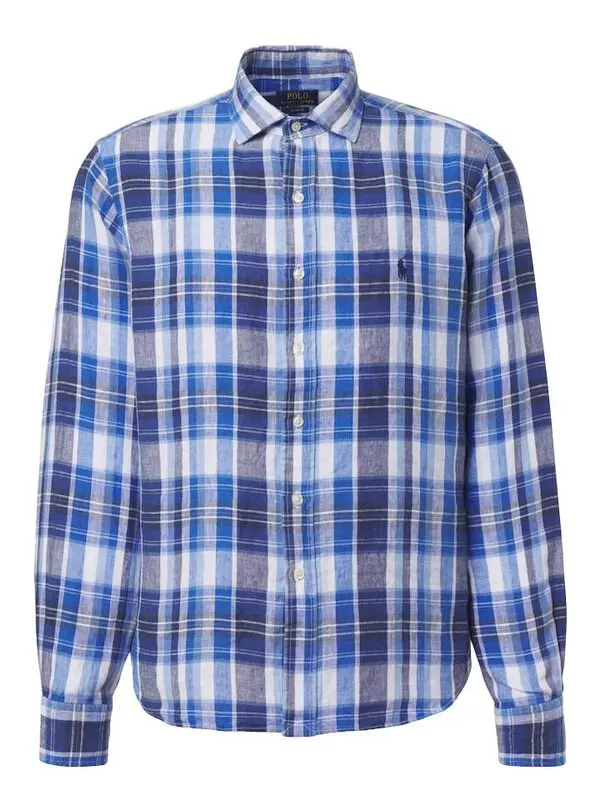 Polo Ralph Lauren Checked Linen Shirt - Blue