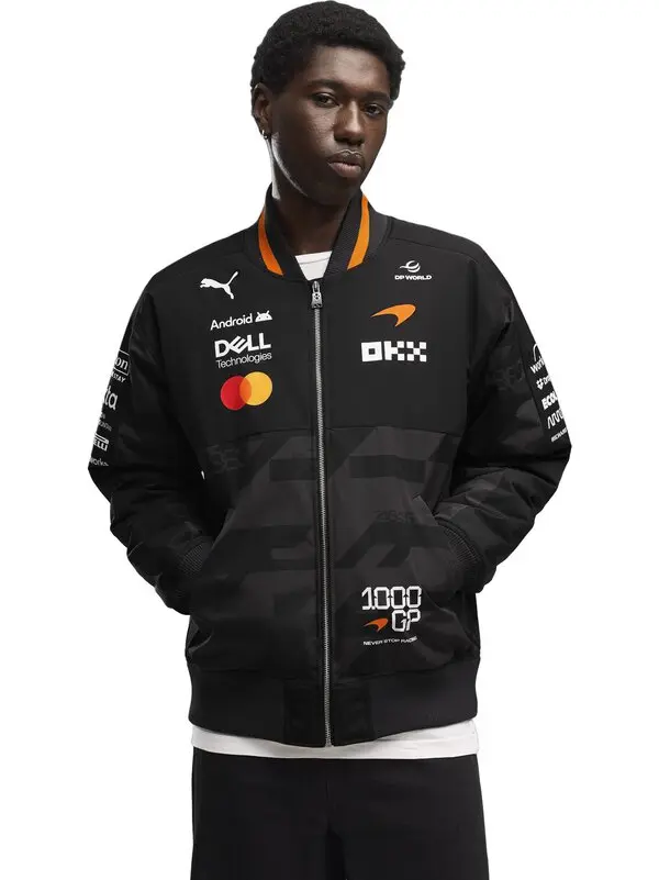 PUMA Mclaren Racing 1000th Grand Prix Replica Bomber Jacket - Black