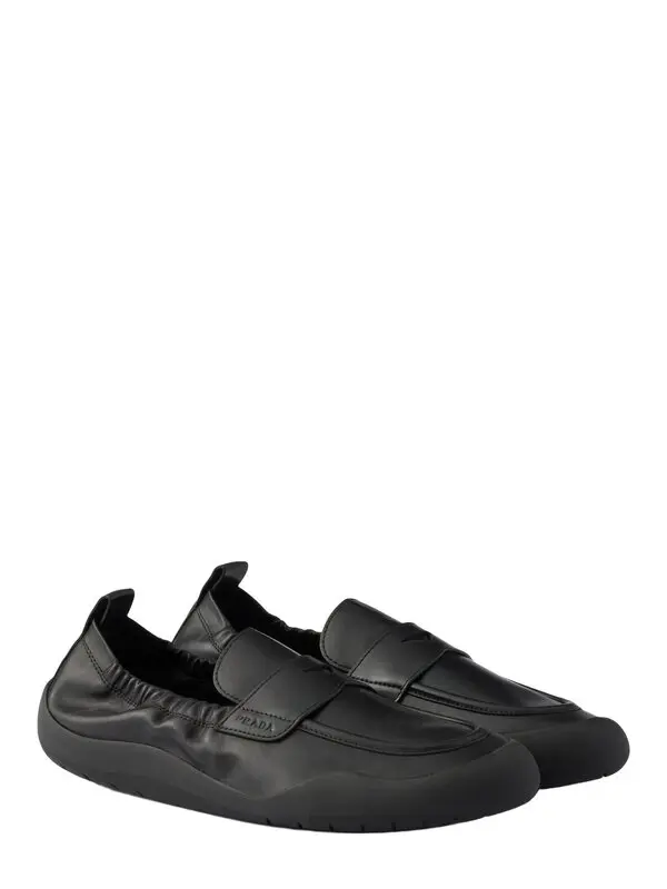 Prada Speedrock Leather Loafers - Black
