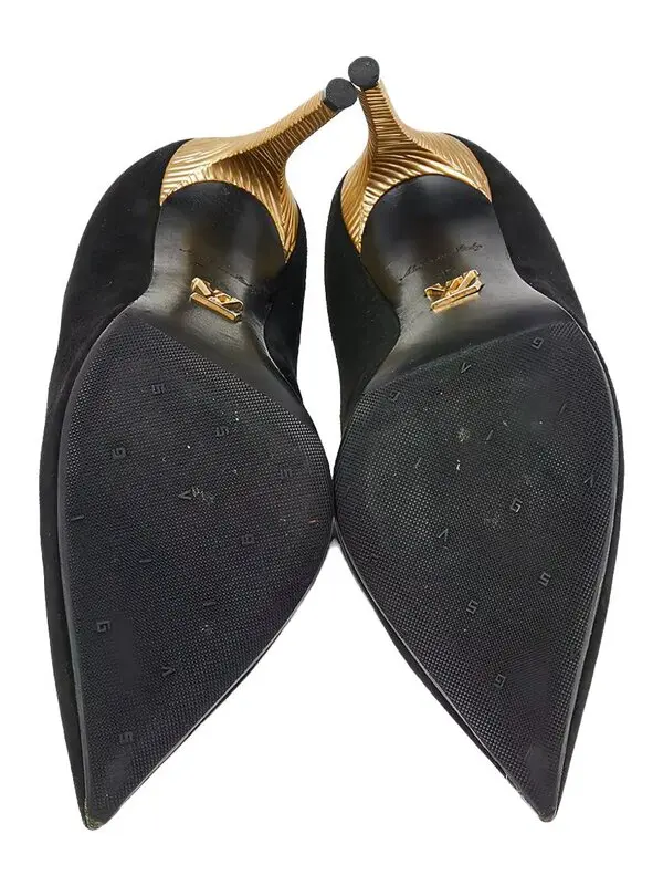 LOUIS VUITTON Suede Pointed-toe Stiletto Pumps - Black