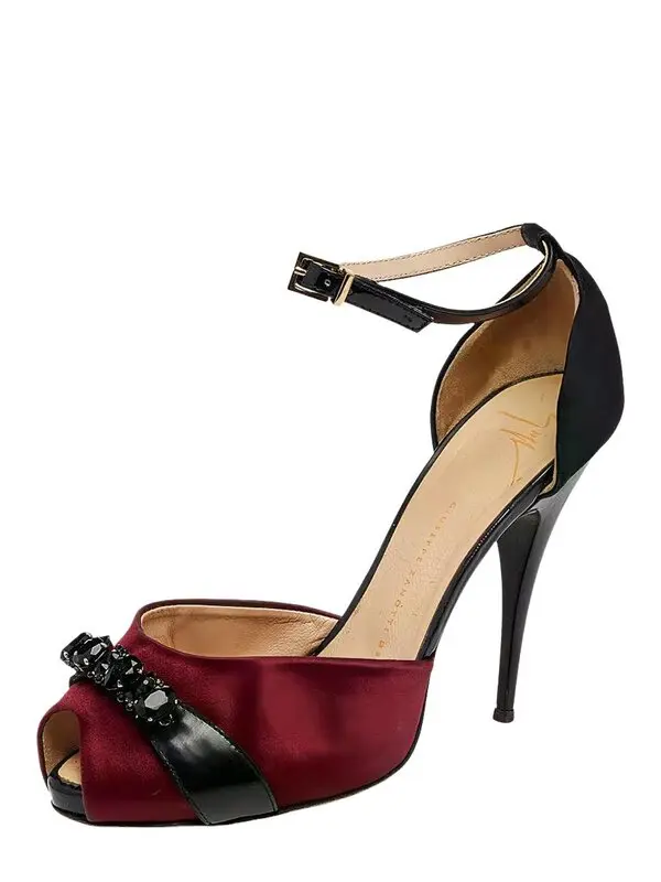 GIUSEPPE ZANOTTI Embellished Heeled Sandals - Black