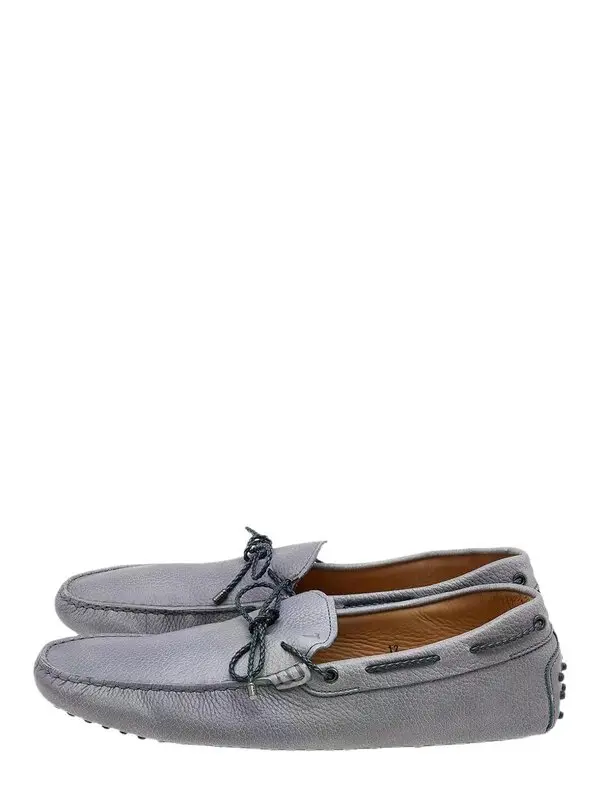 TOD'S Braided Bow Loafers - Grey