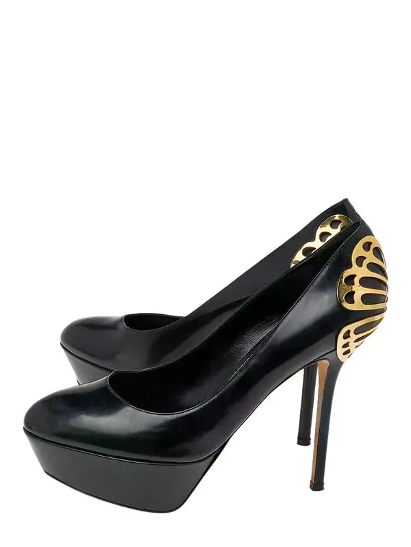 SERGIO ROSSI Platform Pumps With Butterfly Detail - Black