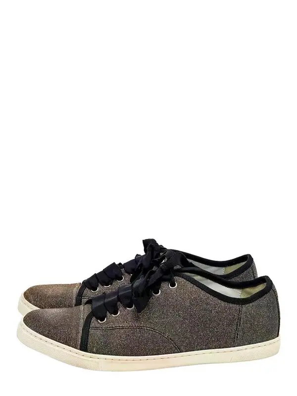LANVIN Metallic Glitter Low-top Sneakers - Black