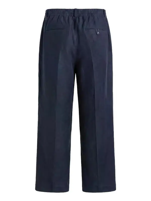 Jacquemus Navy Pleated Tailored Trousers - Blue